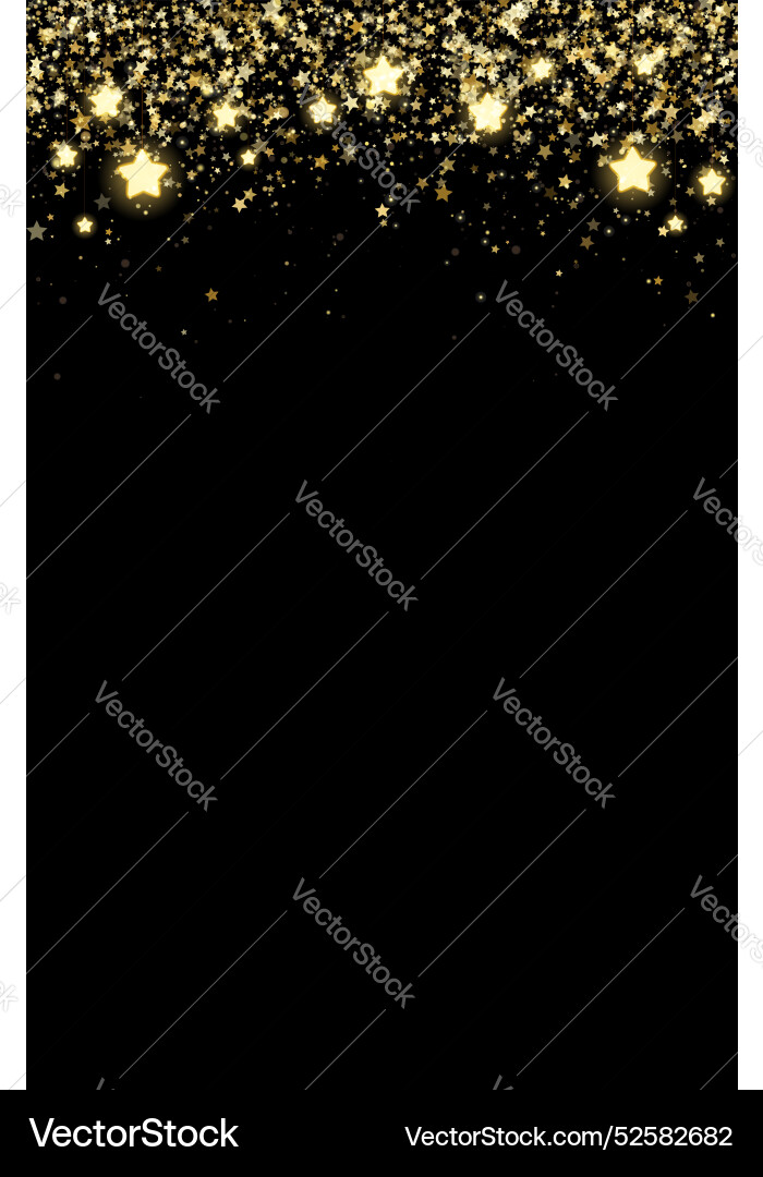 Christmas background design with yellow glowing Vector Image