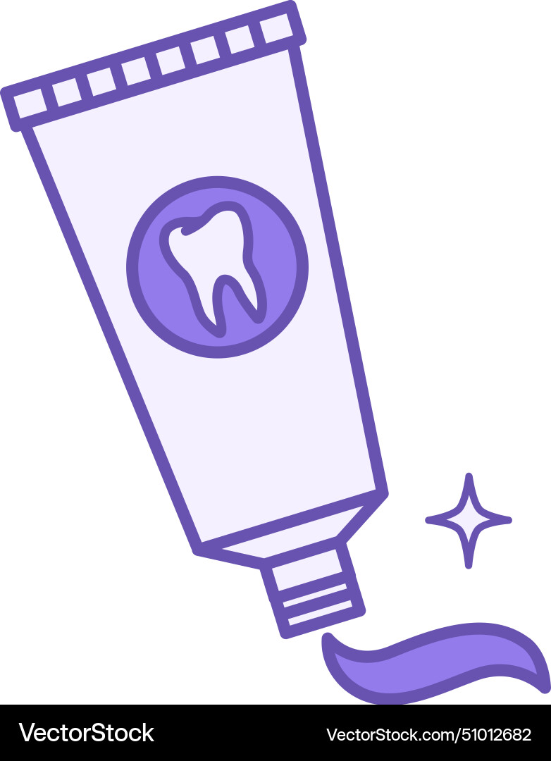 Colored toothpaste icon of tube Royalty Free Vector Image