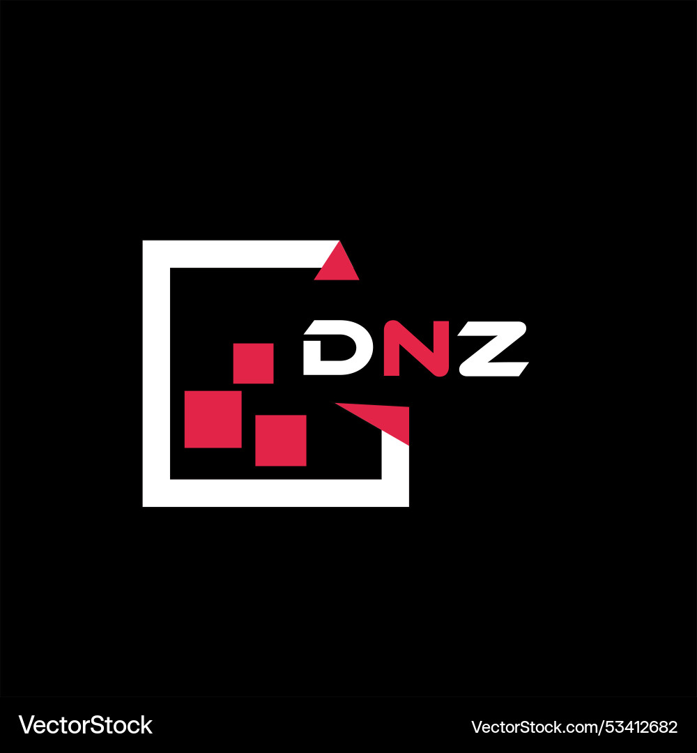 Dnz creative minimalist letter logo unique Vector Image