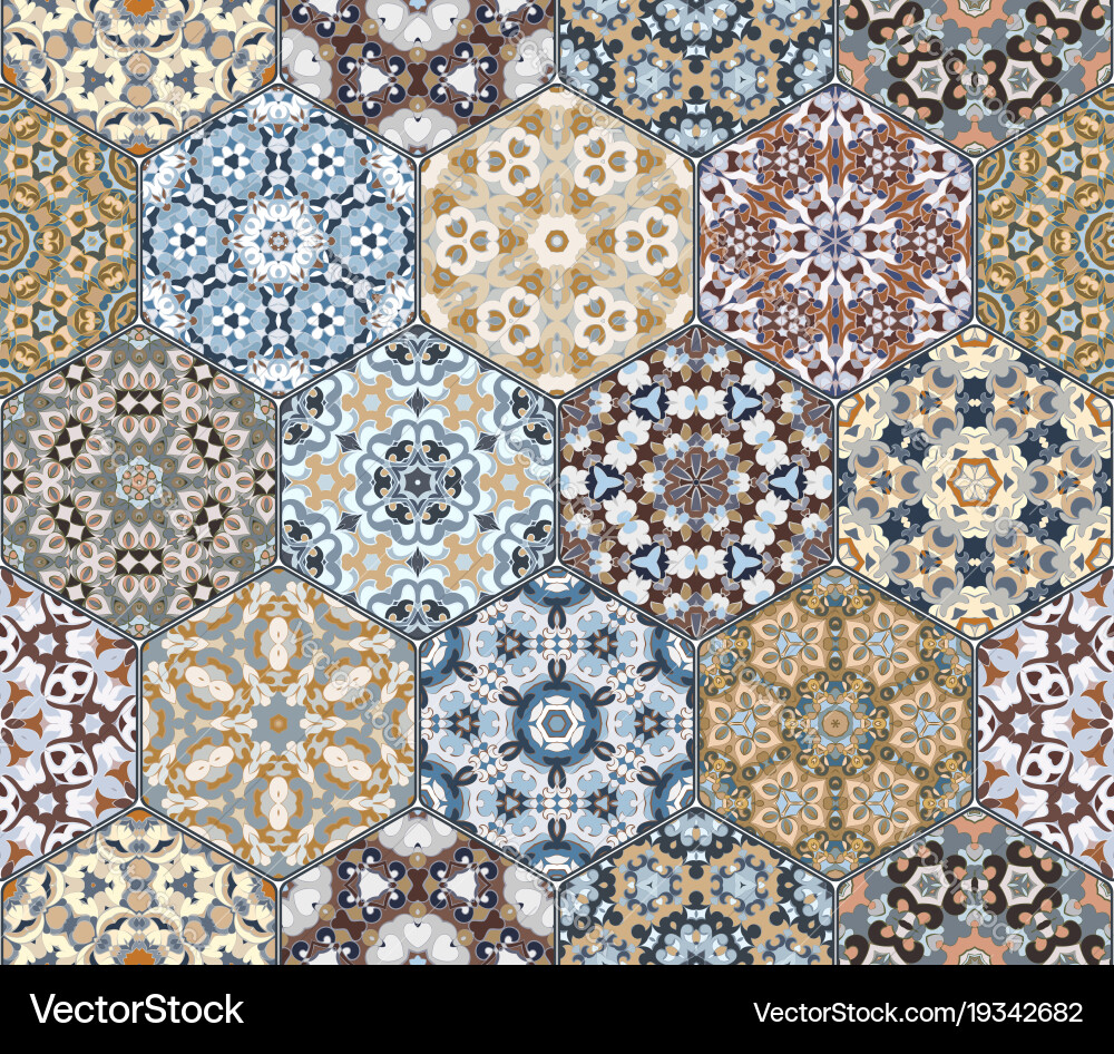Hexagon set template Royalty Free Vector Image
