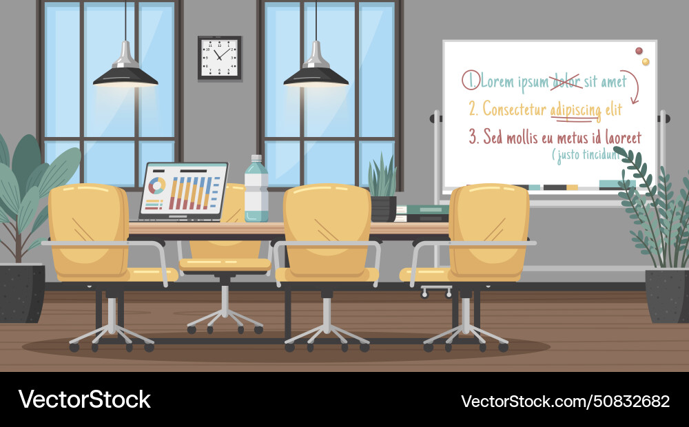 Meeting room cartoon Royalty Free Vector Image