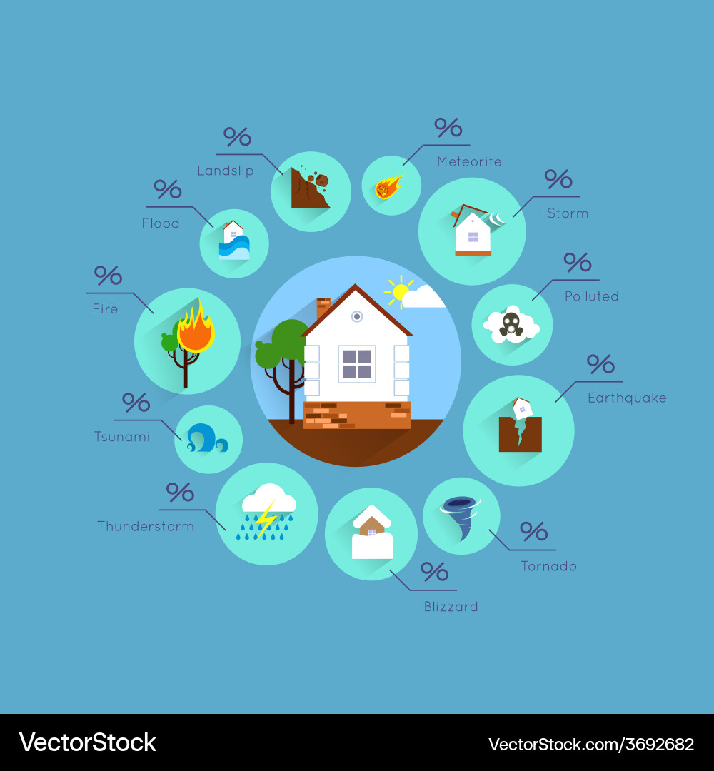 Natural disaster infographic Royalty Free Vector Image