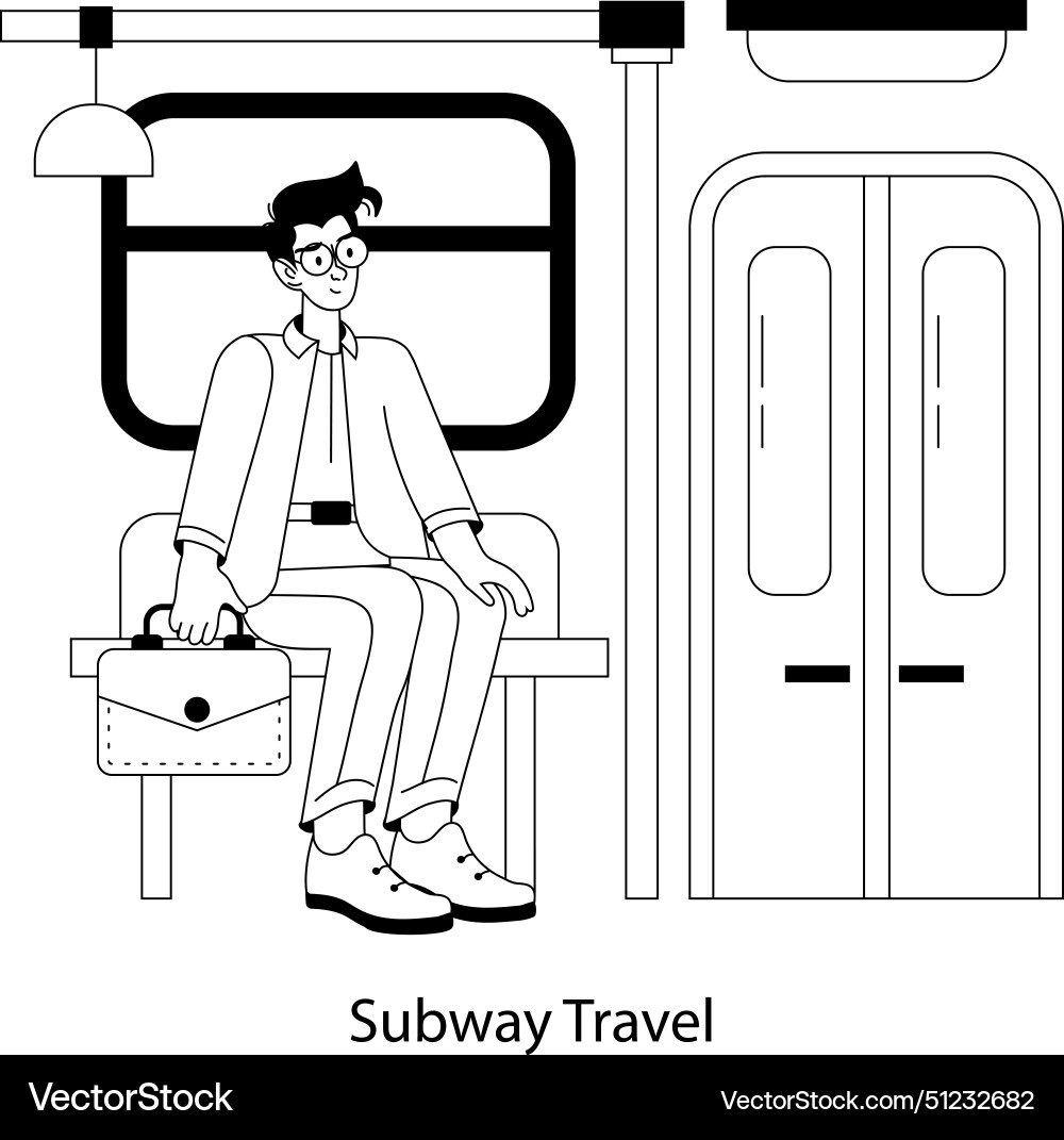 Subway travel Royalty Free Vector Image - VectorStock