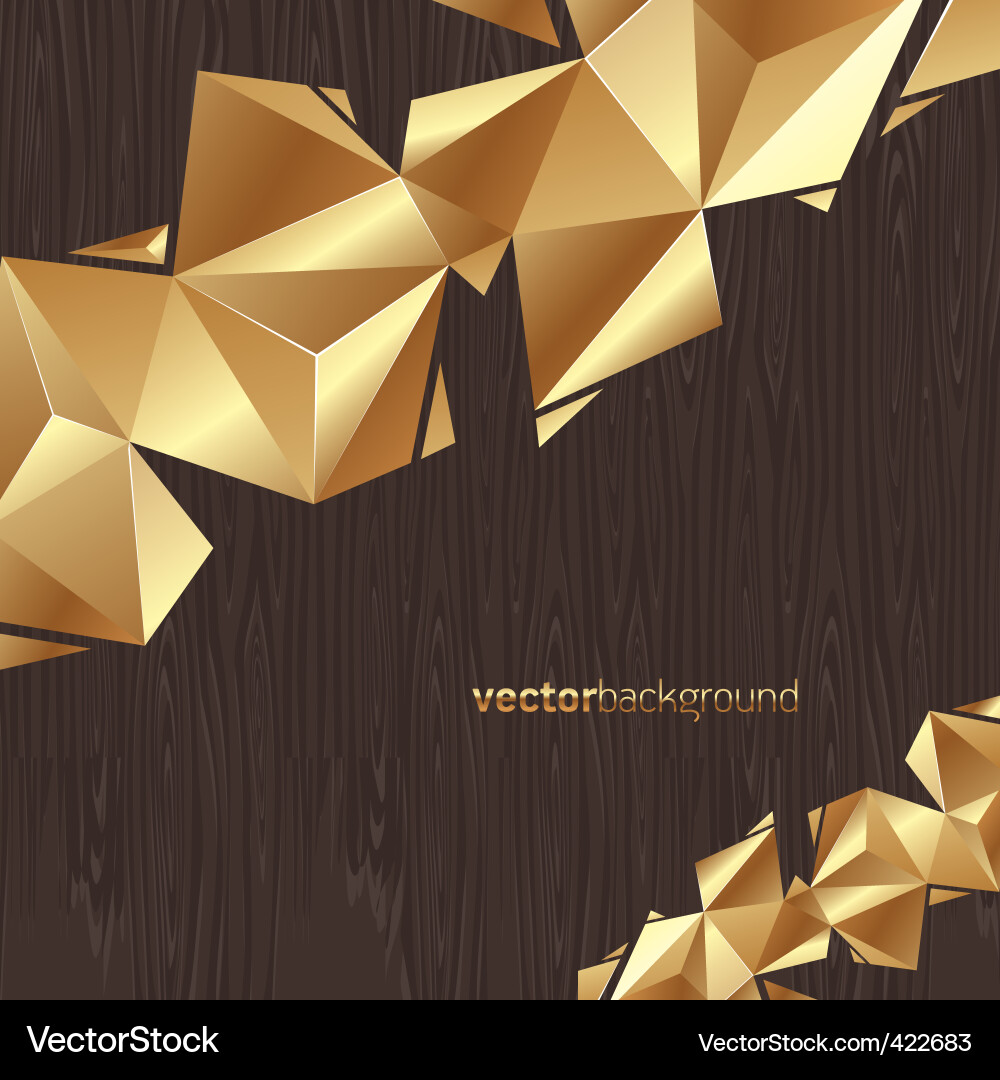 Golden Geometric Background Royalty Free Vector Image