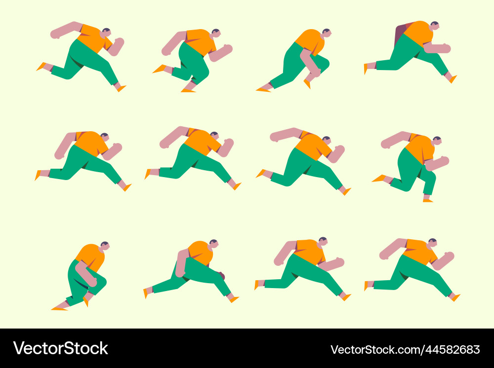 Hand drawn animation frames element set Royalty Free Vector