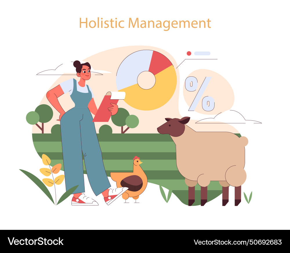Holistic management concept Royalty Free Vector Image