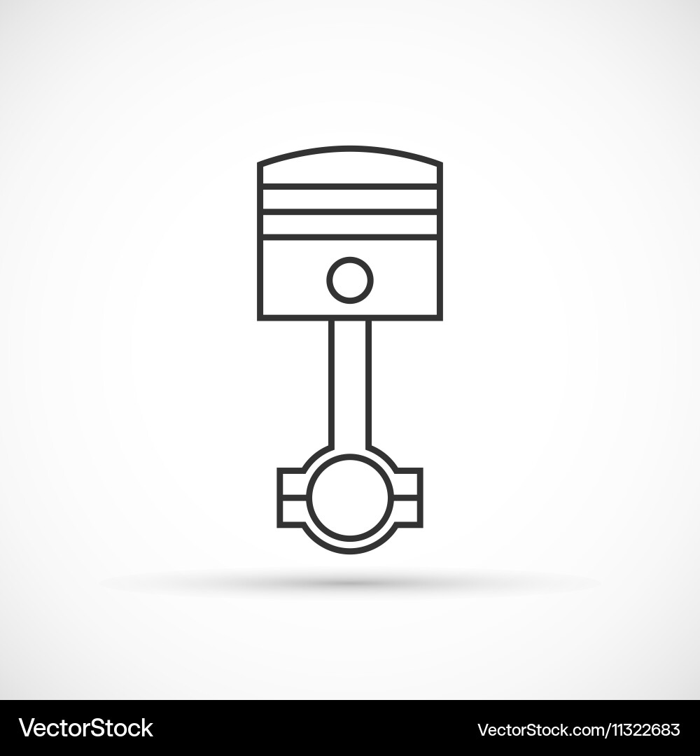 Piston Engine Outline Royalty Free Vector Image