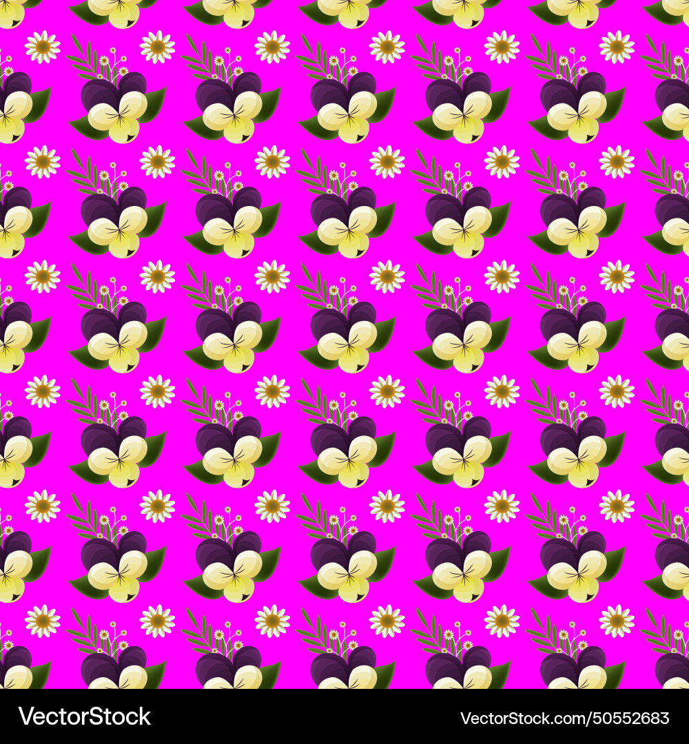 Spring flowers pattern design Royalty Free Vector Image