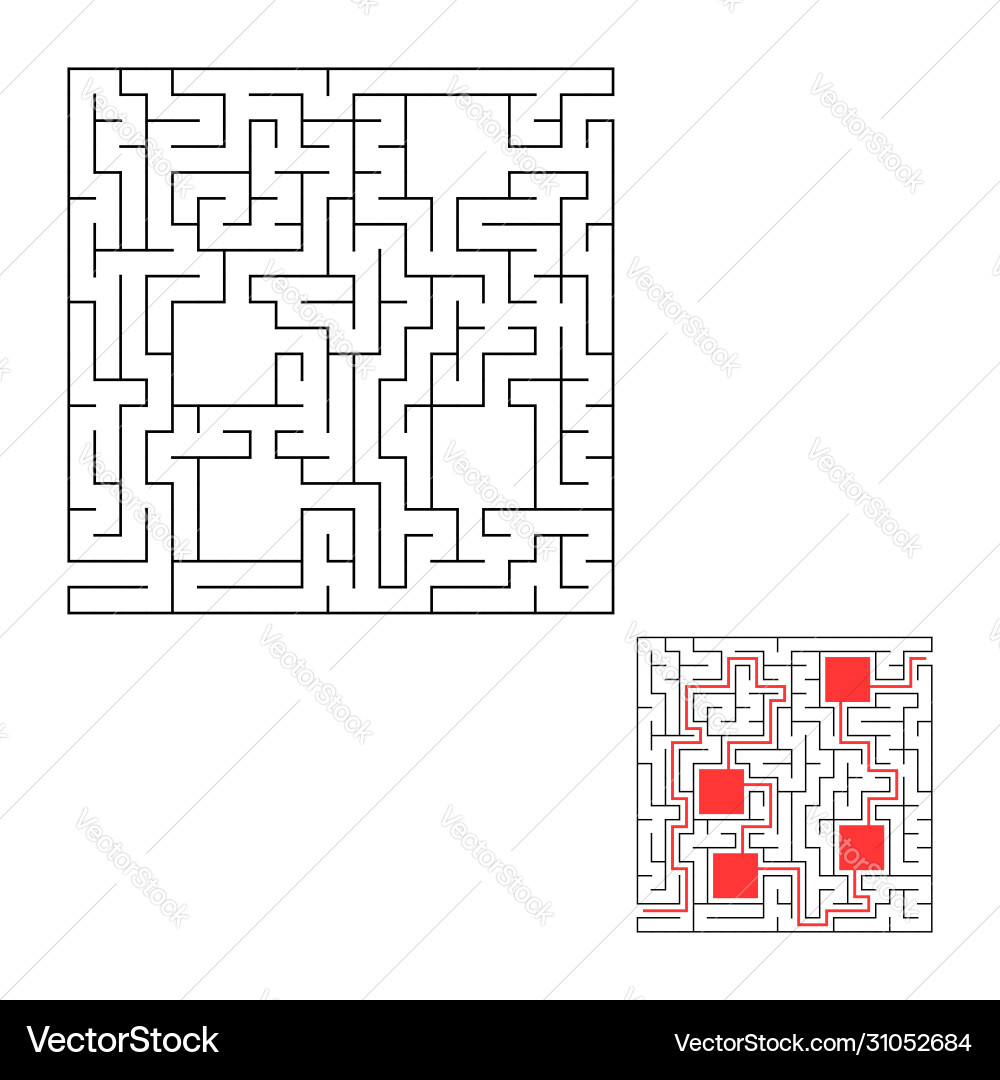 Abstract labyrinth game for kids puzzle Royalty Free Vector