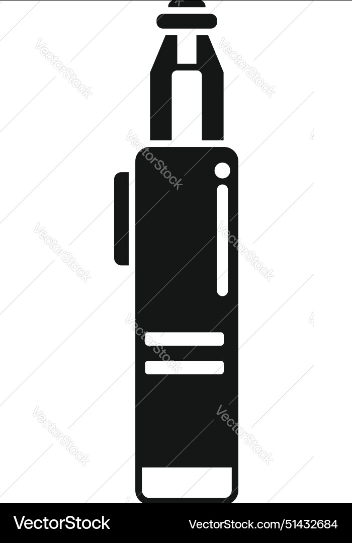 Black and white of a vape pen Royalty Free Vector Image