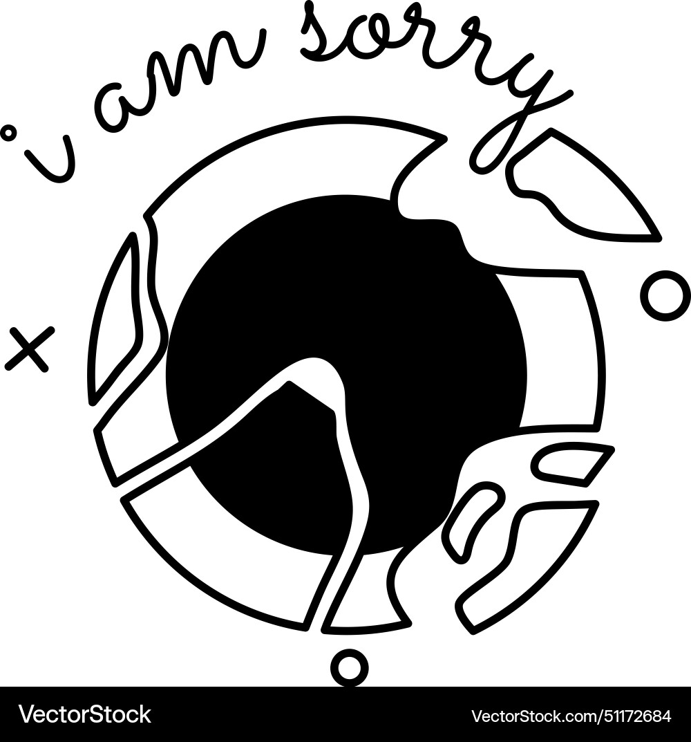 Broken plate Royalty Free Vector Image - VectorStock