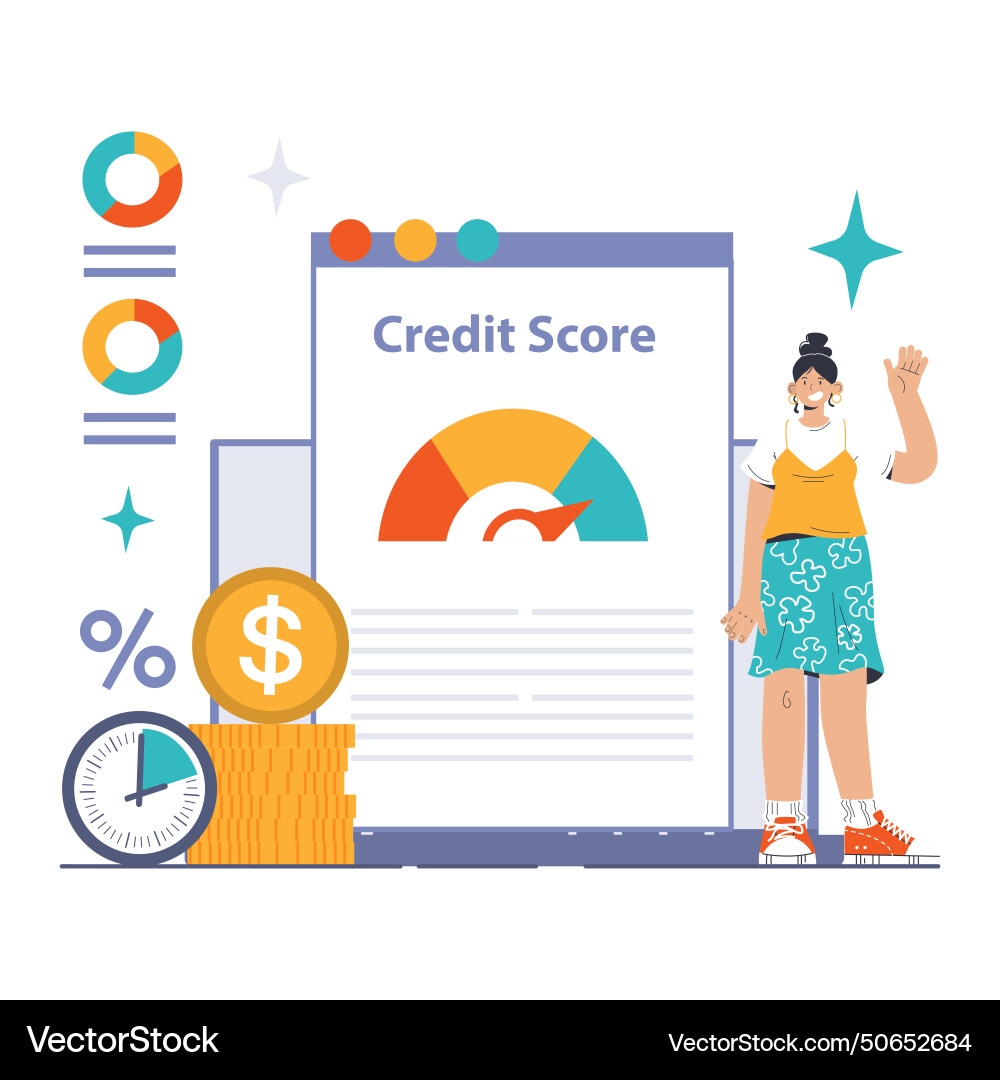 Debt management organization tracking and paying Vector Image