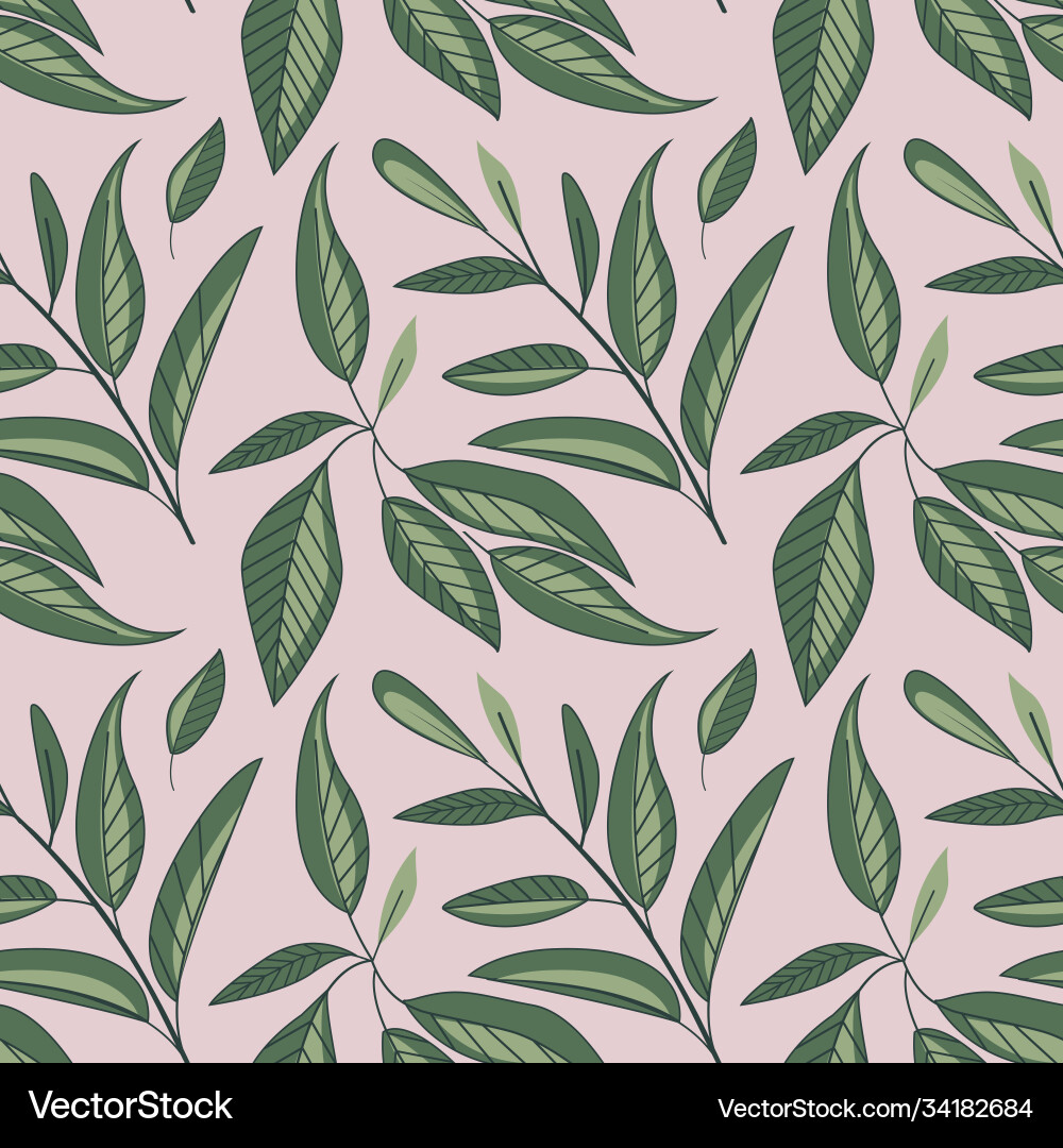 Elegant Leaf Pattern Royalty Free Vector Image