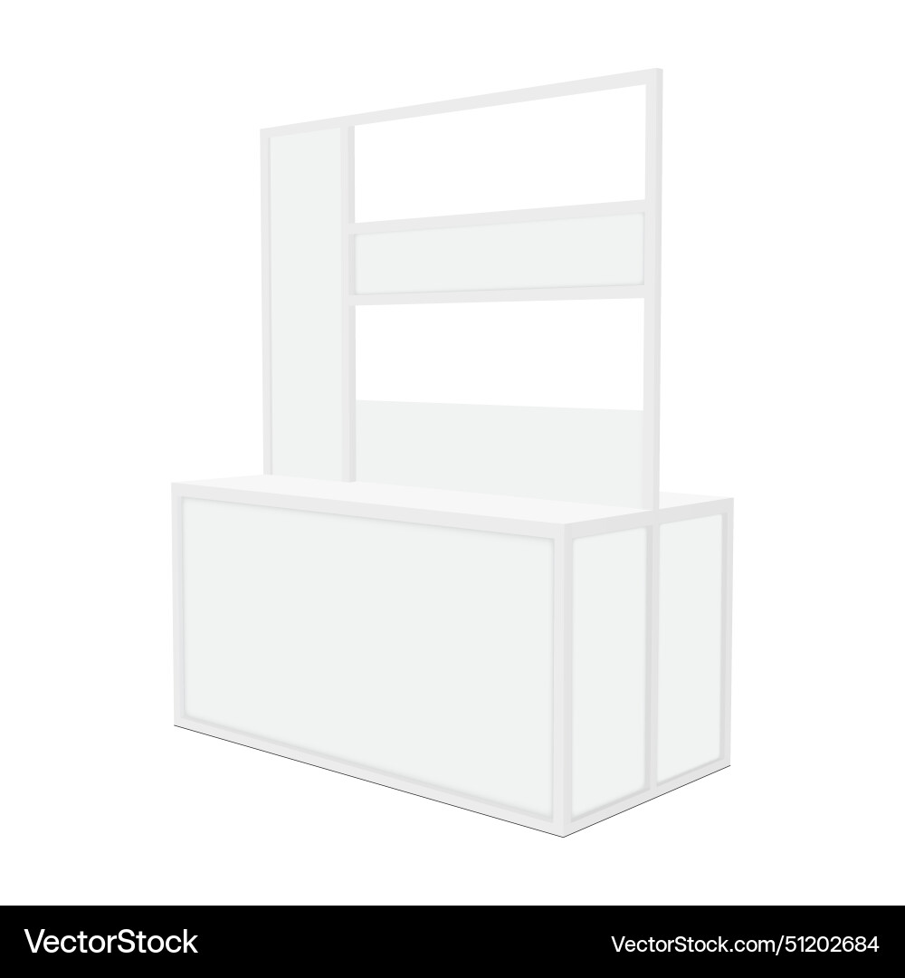 Exhibition event registration counter mockup Vector Image