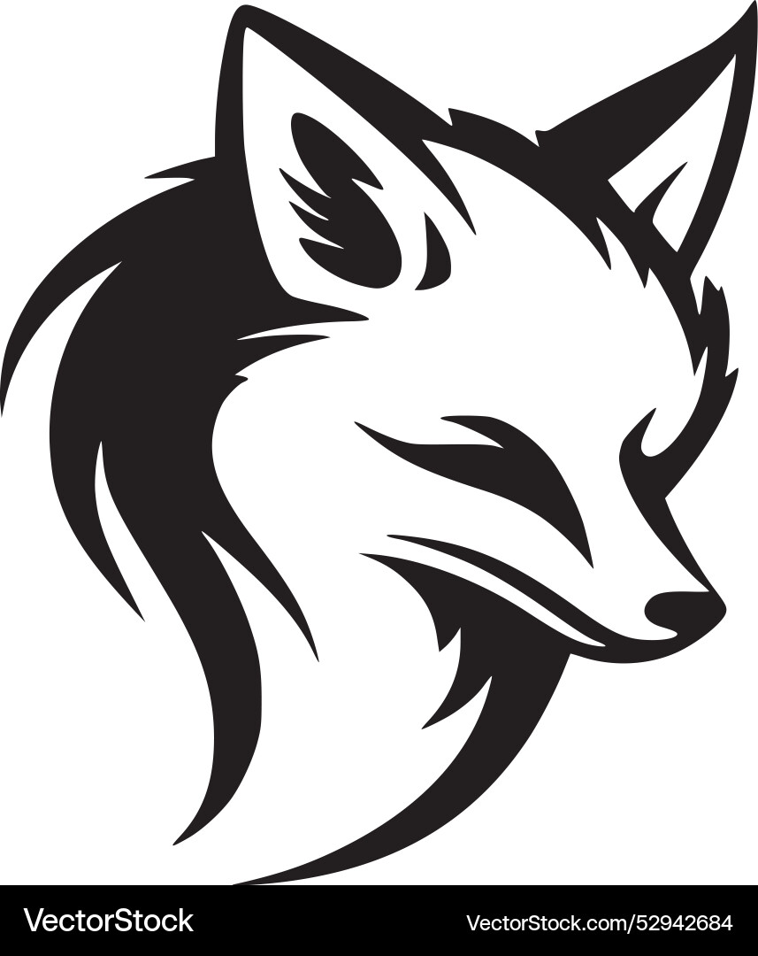 Fox - minimalist and simple silhouette Royalty Free Vector