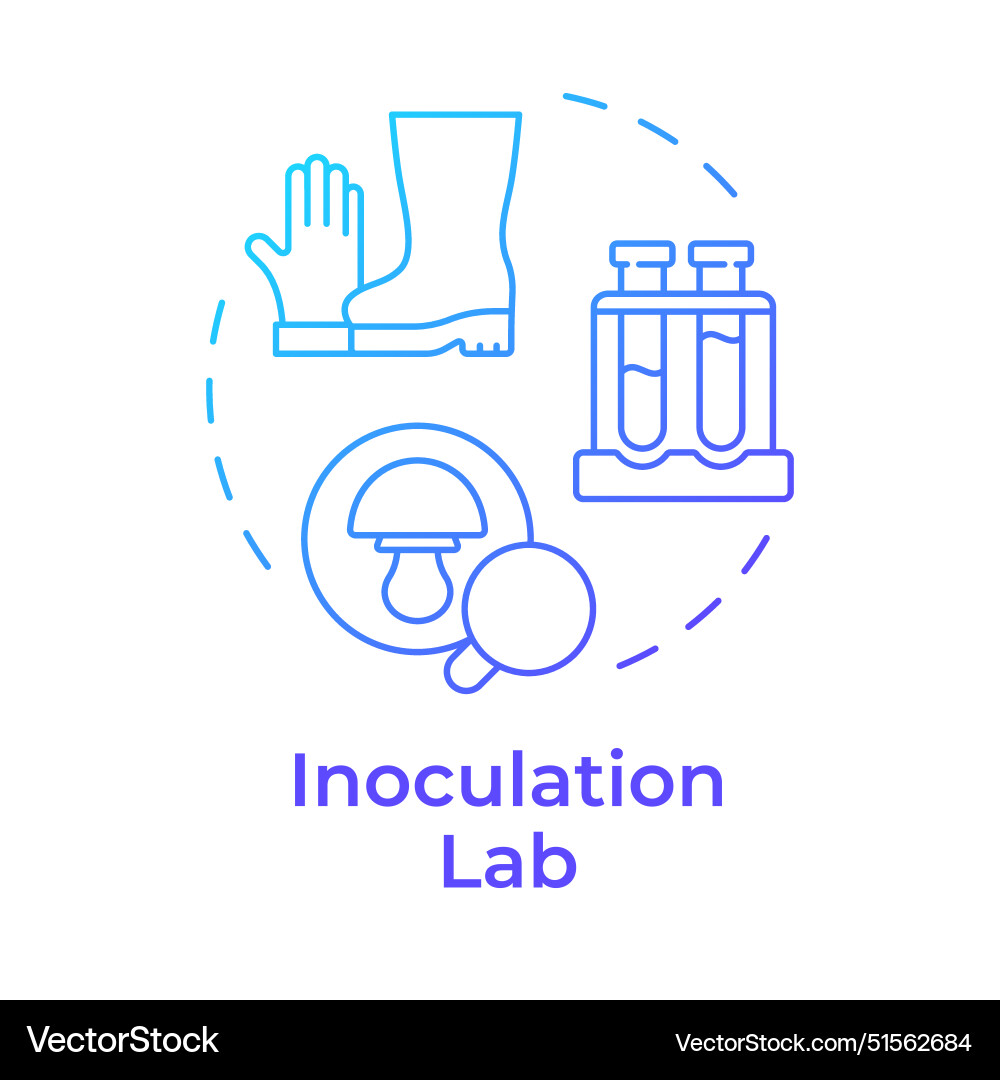 Inoculation lab blue gradient concept icon Vector Image