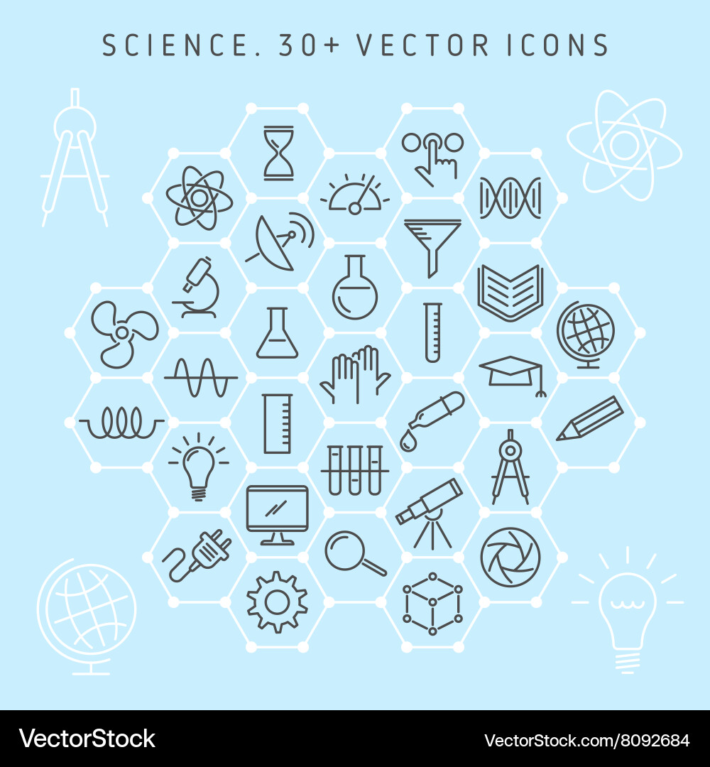 Science Lab Icons Royalty Free Vector Image - VectorStock