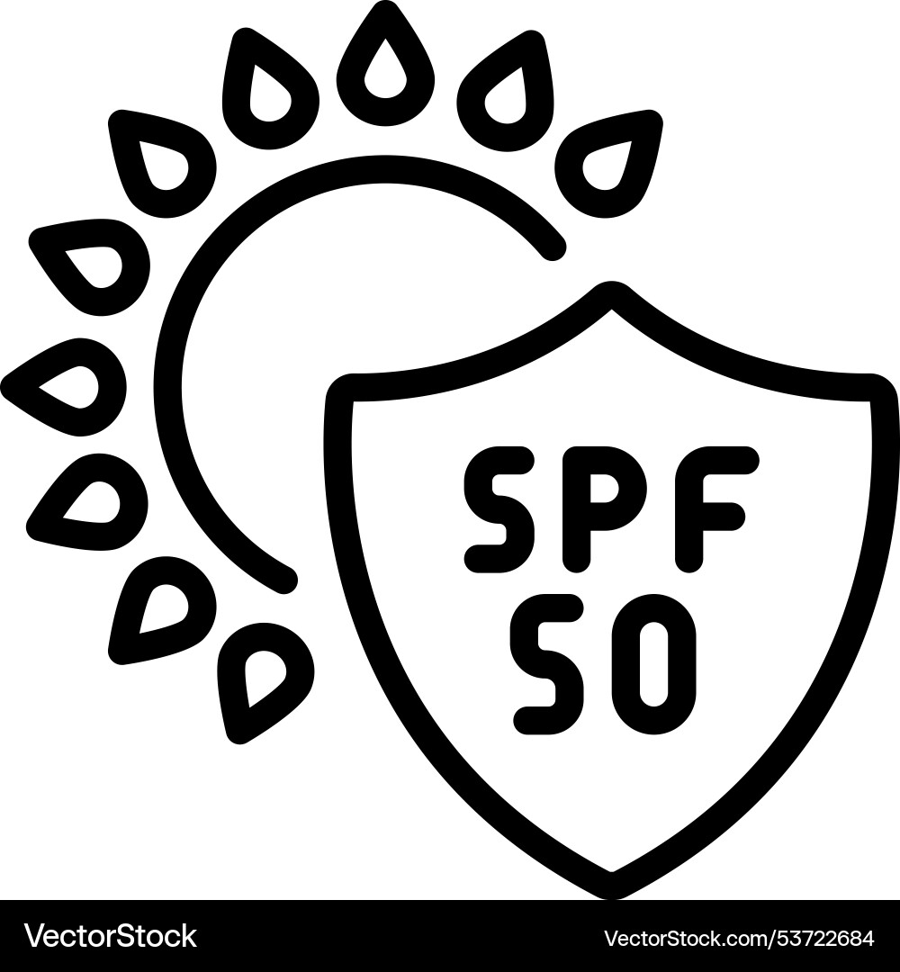 Spf 50 Royalty Free Vector Image - VectorStock