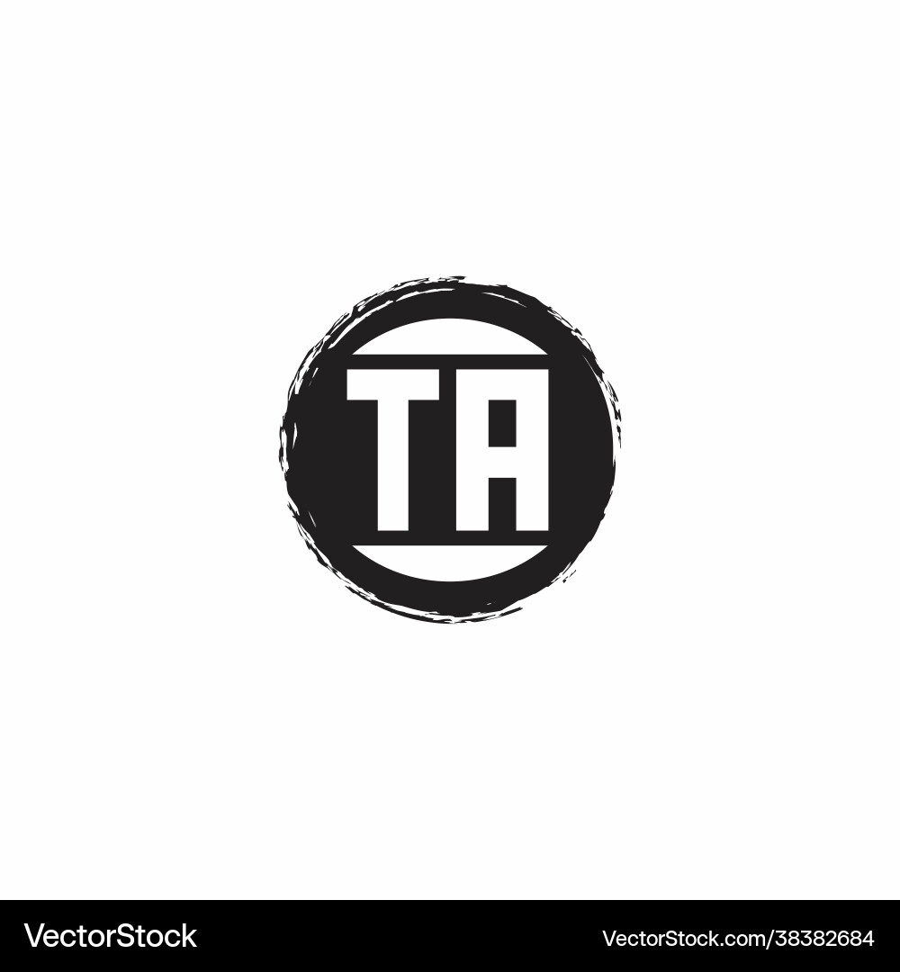 Ta logo initial letter monogram with abstract Vector Image