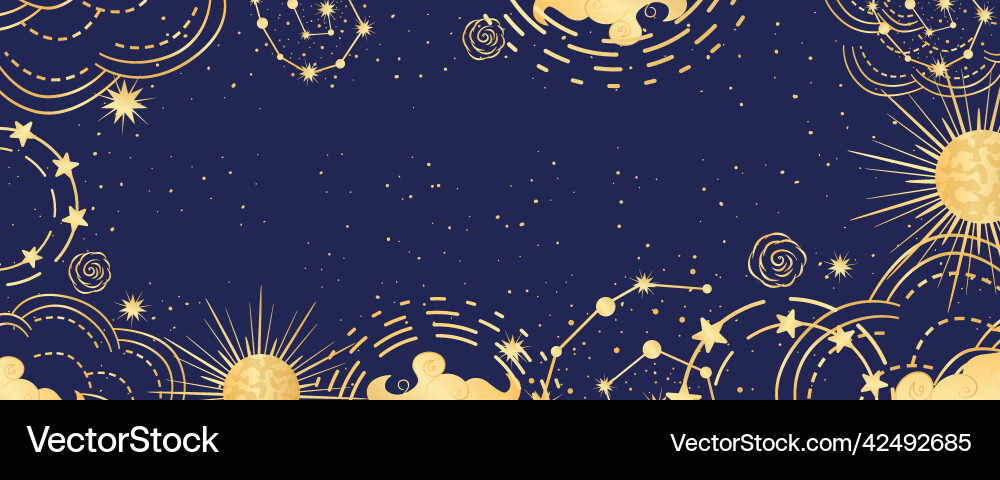 Celestial astrological background Royalty Free Vector Image