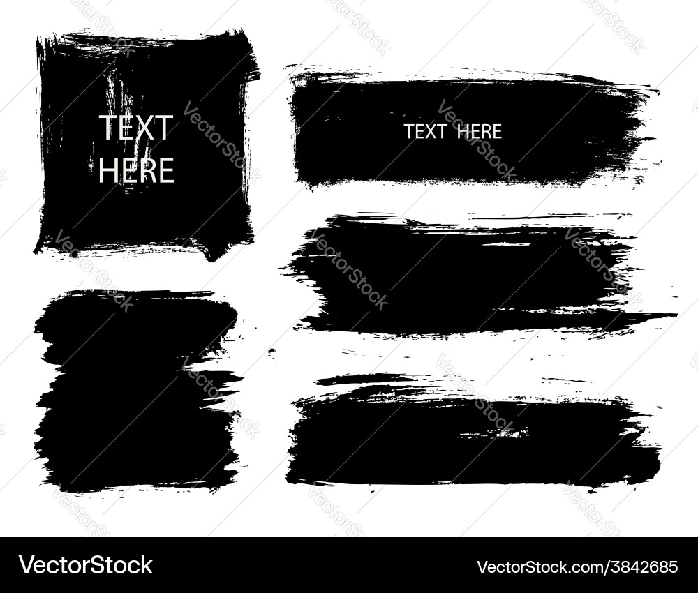 Hand Drawn Paint Strokes Royalty Free Vector Image