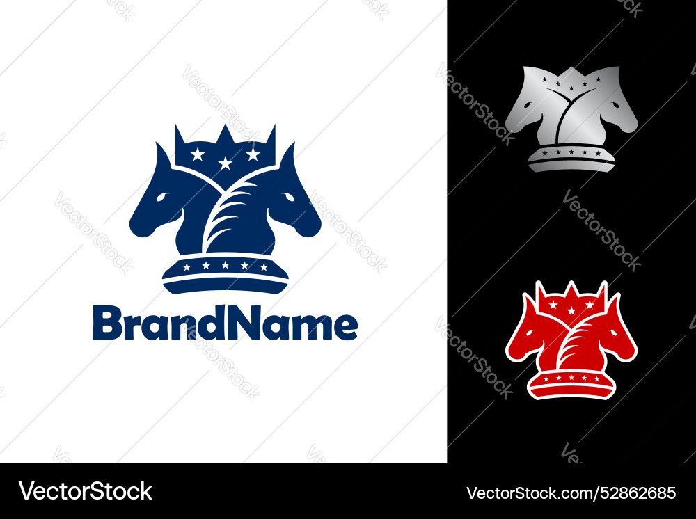 Horse royal logo Royalty Free Vector Image - VectorStock