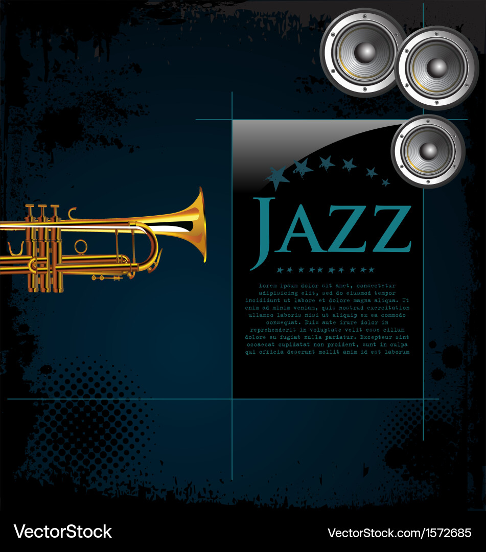 Jazz background poster Royalty Free Vector Image