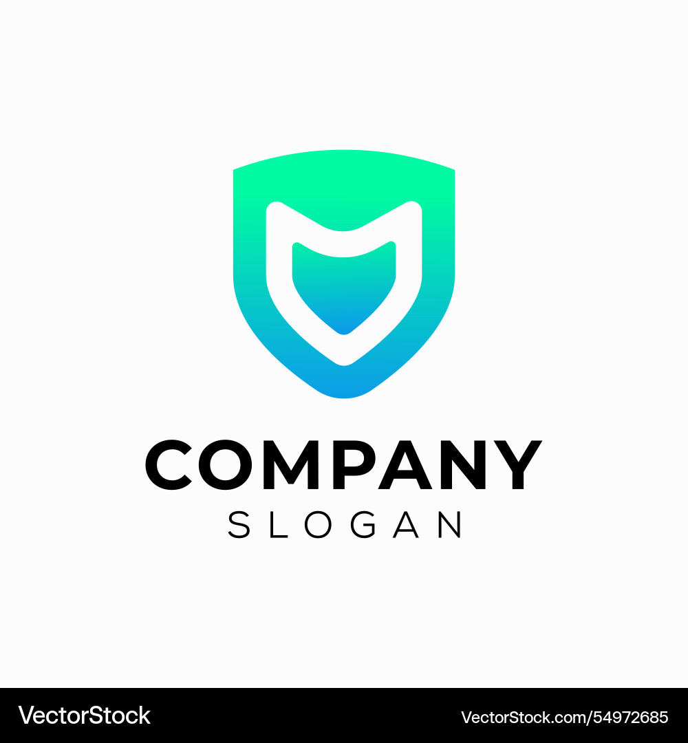 Letter u security and protection symbol logo Vector Image