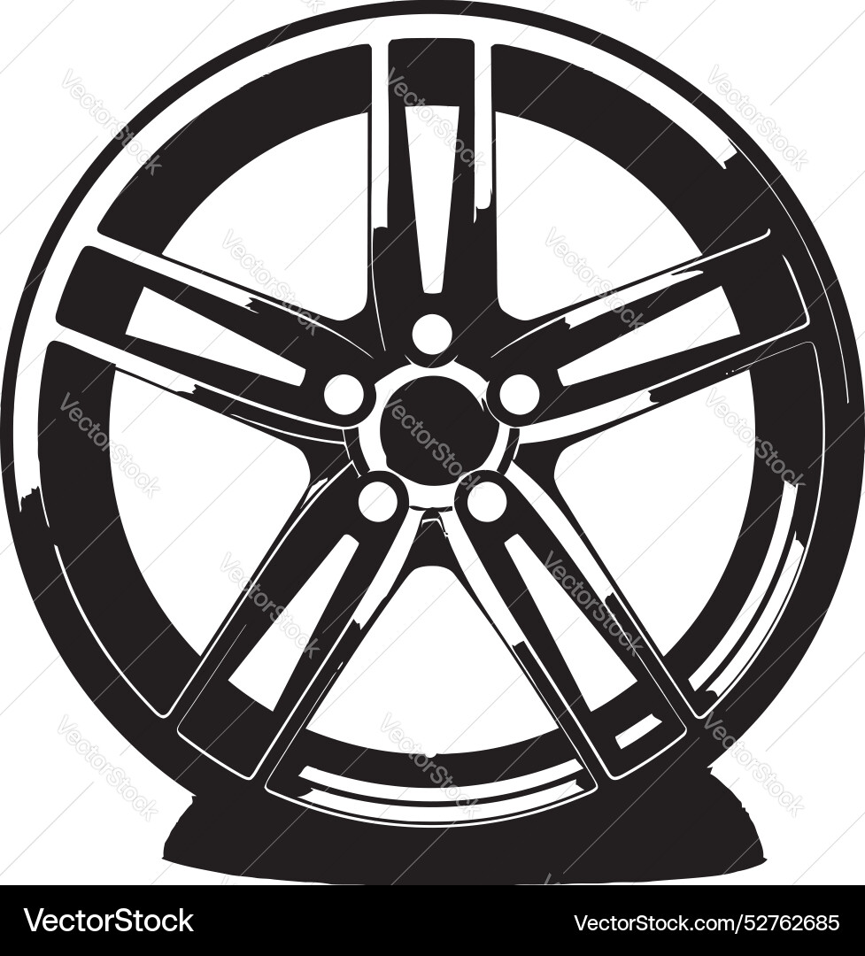 Precision pedal defined alloy wheel logo design Vector Image