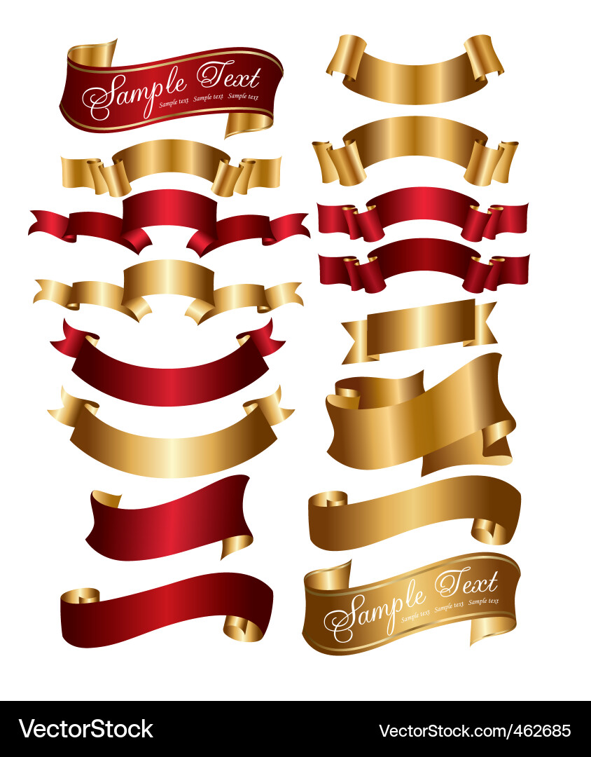 Ribbons Royalty Free Vector Image - VectorStock