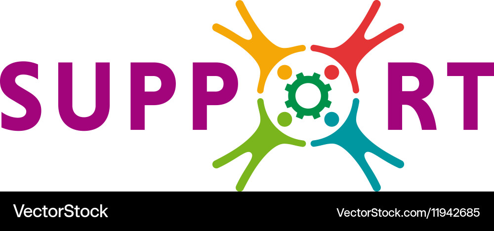 Support logo icon Royalty Free Vector Image - VectorStock