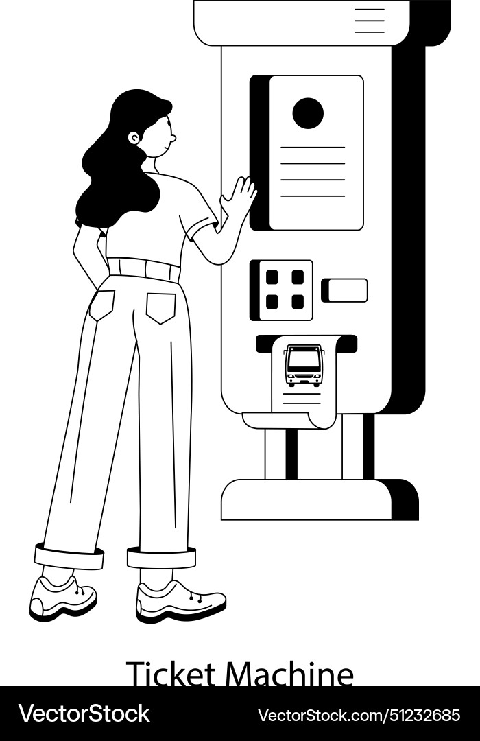 Ticket machine Royalty Free Vector Image - VectorStock