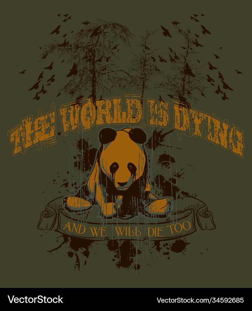 World is dying Royalty Free Vector Image - VectorStock