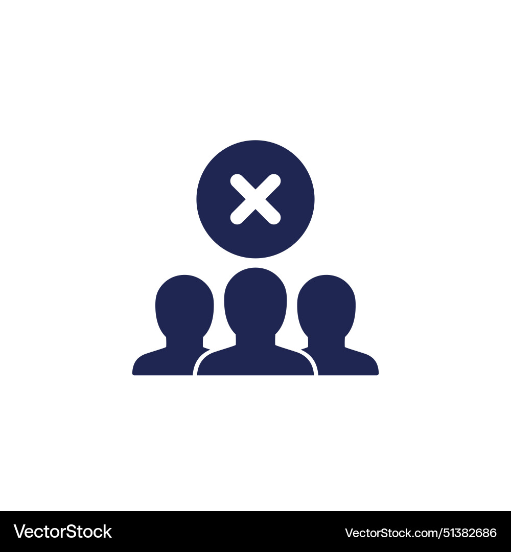 Blocked users icon pictogram Royalty Free Vector Image