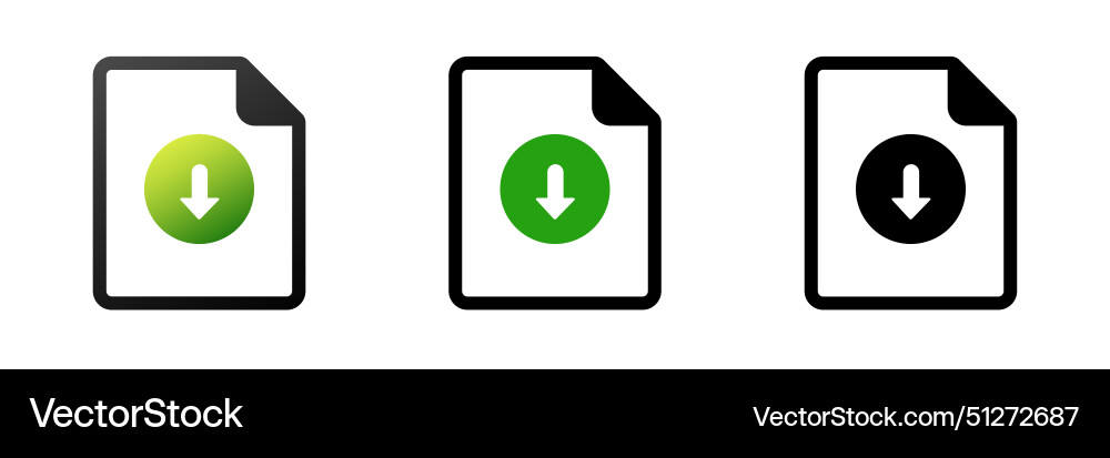 Download document icon file symbol Royalty Free Vector Image