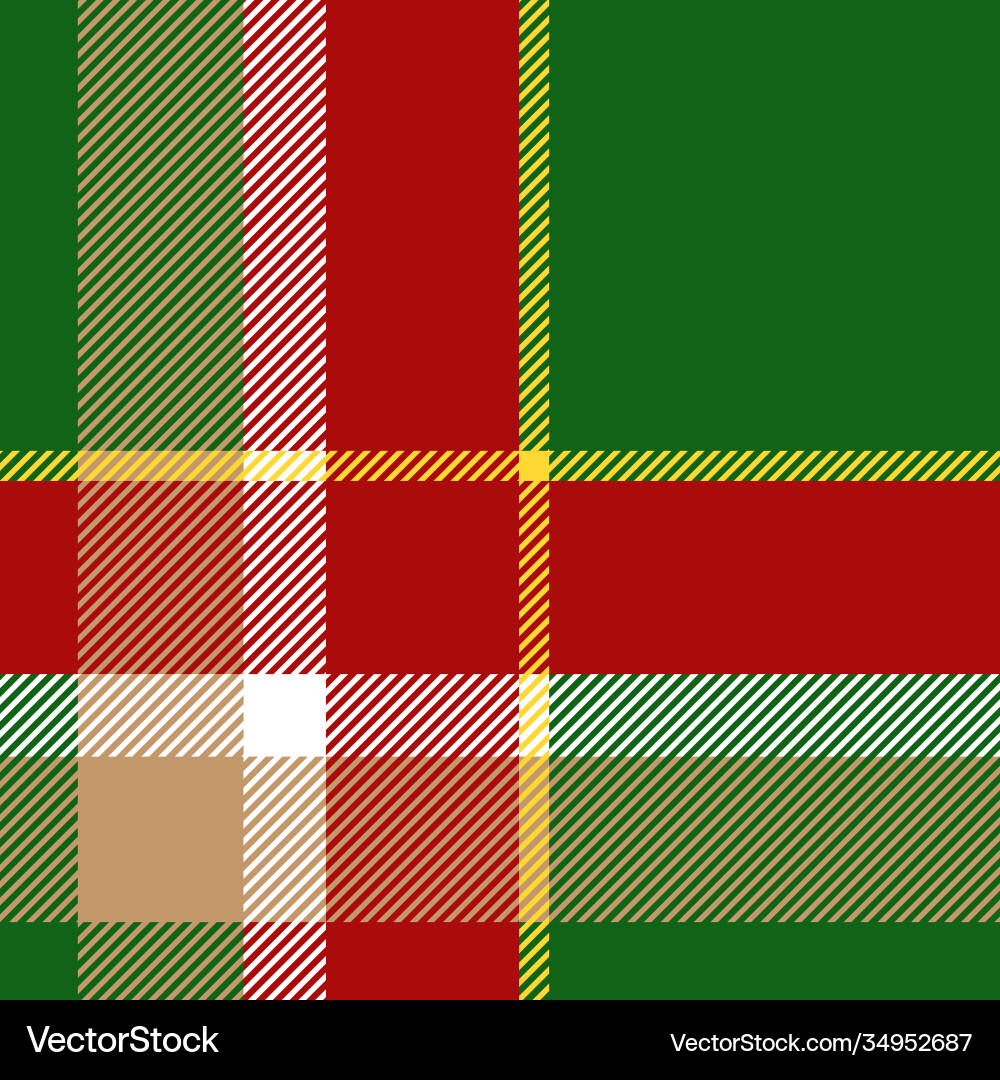 Green red plaid pattern Royalty Free Vector Image