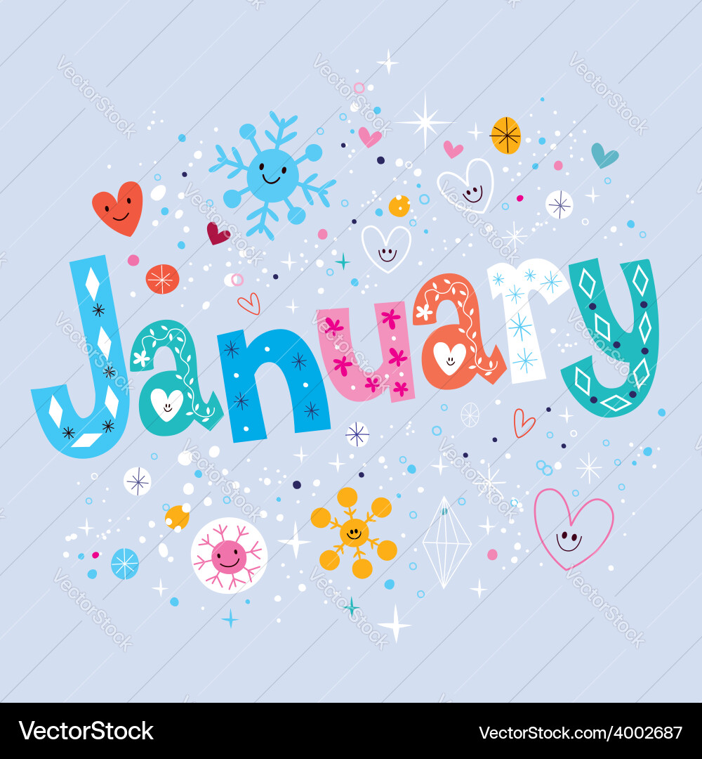 January Royalty Free Vector Image - VectorStock