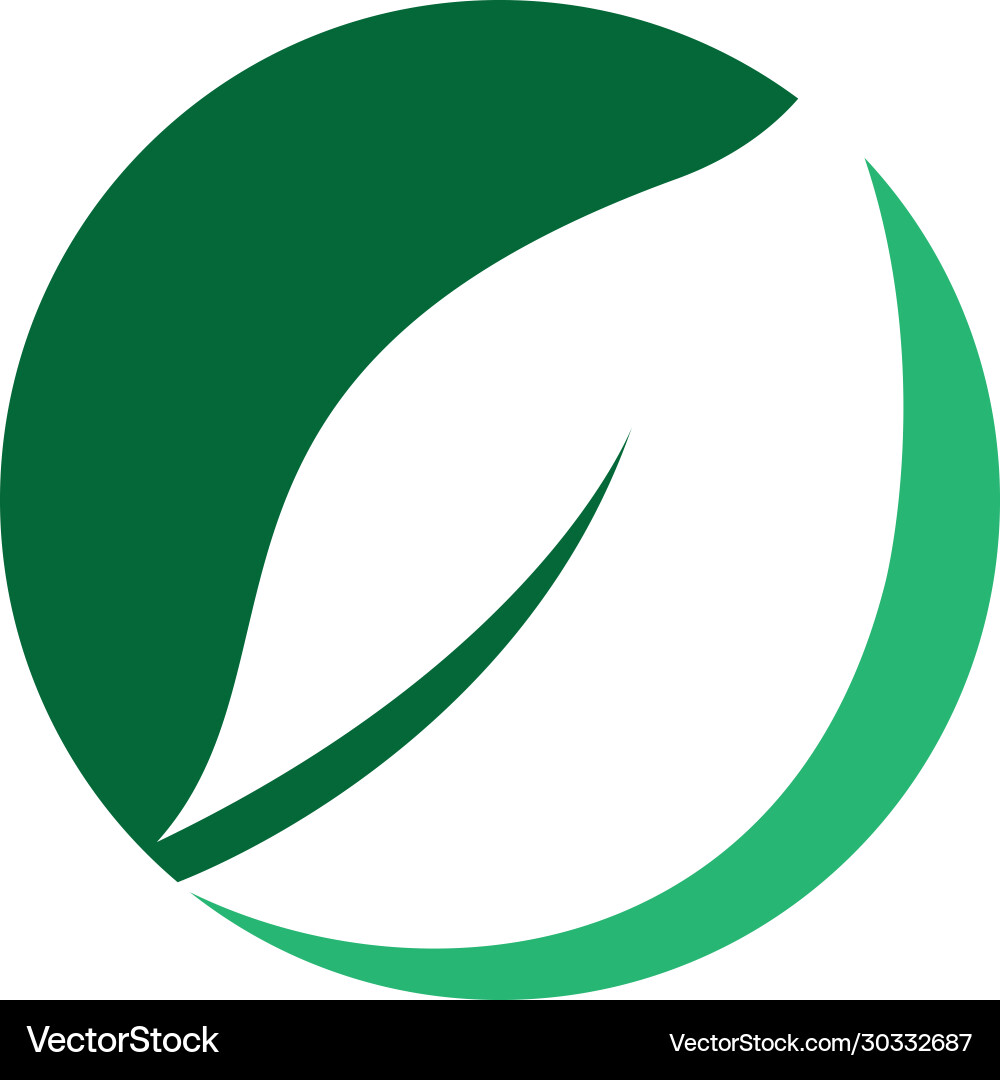 Leaf symbol icon Royalty Free Vector Image - VectorStock