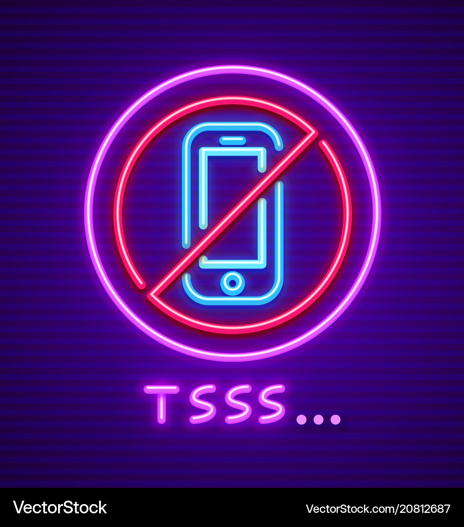 Observe silence sign Royalty Free Vector Image