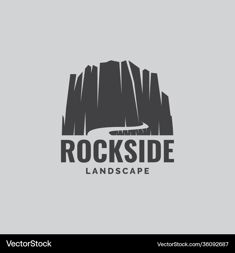 Rock Landscape Logo Royalty Free Vector Image - VectorStock