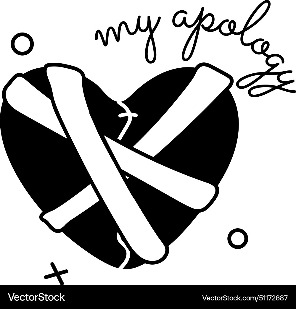 Wounded heart Royalty Free Vector Image - VectorStock