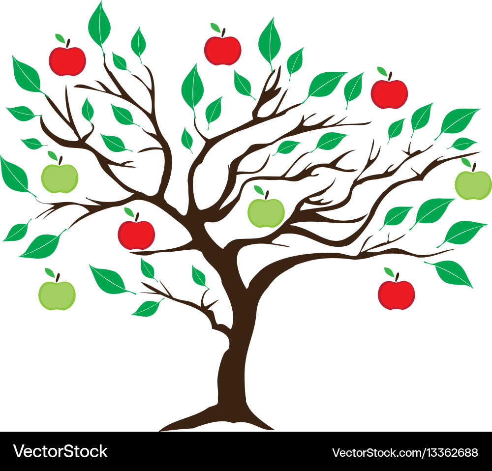 Apple tree Royalty Free Vector Image - VectorStock
