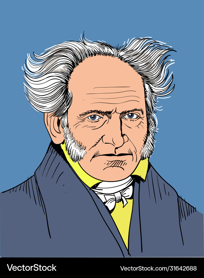 Arthur schopenhauer Royalty Free Vector Image - VectorStock