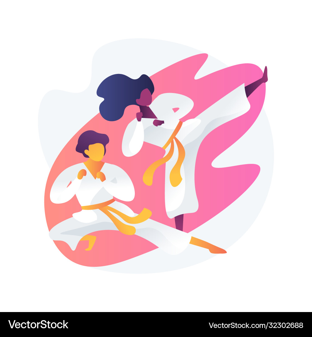 Martial arts school concept metaphor Royalty Free Vector