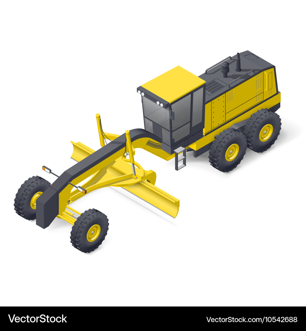 Motor grader icon Royalty Free Vector Image - VectorStock