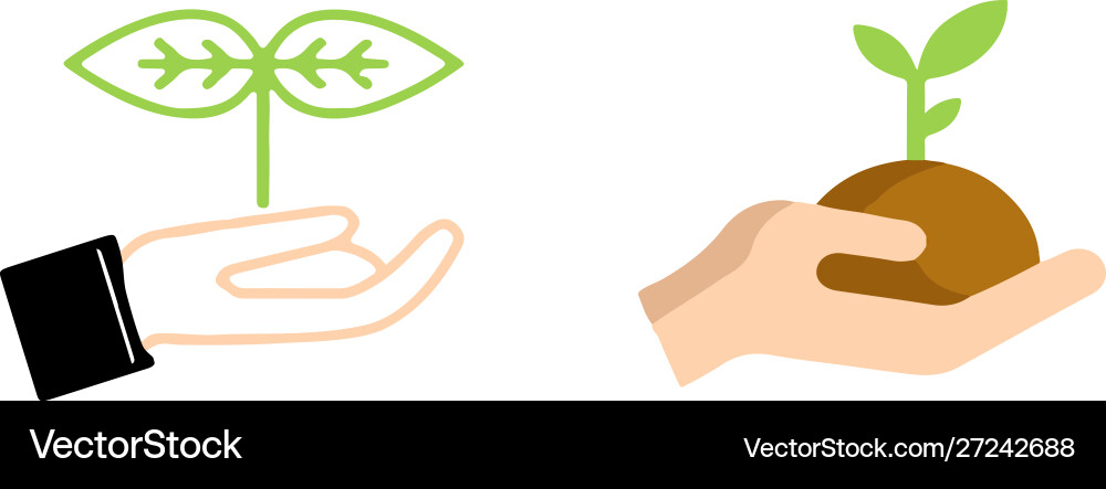 Seedling icon on white background Royalty Free Vector Image