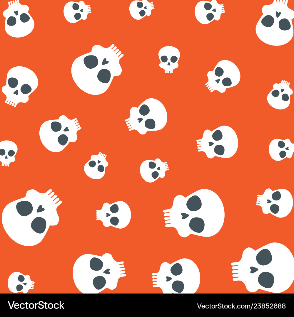 Skull head pattern background Royalty Free Vector Image