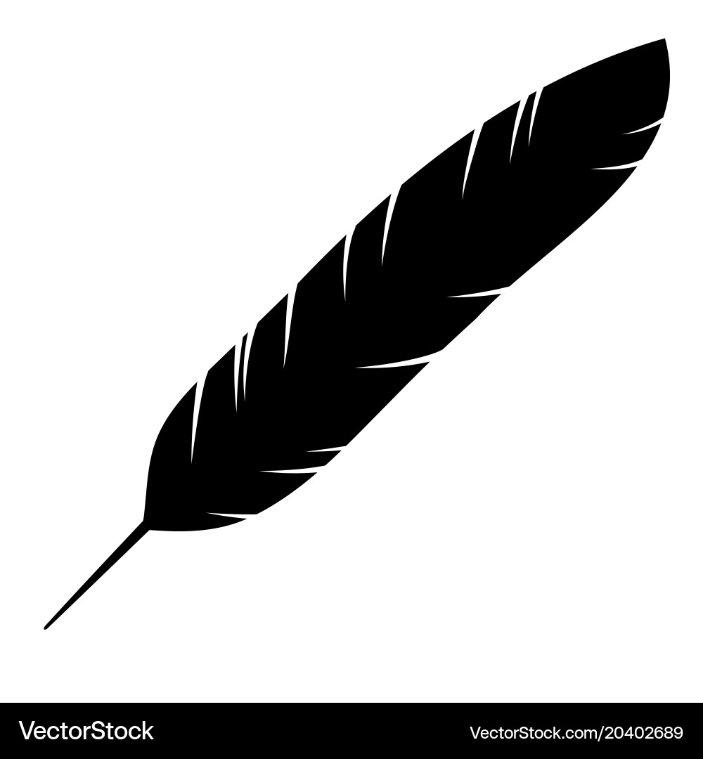 Bird Feather Icon Royalty Free Vector Image - VectorStock