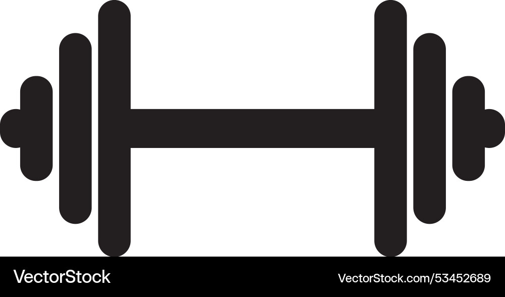 Dumbbell icon logo design template isolated Vector Image