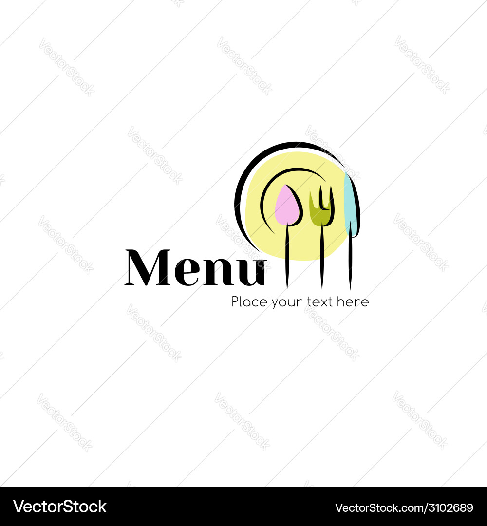 Menu emblem Royalty Free Vector Image - VectorStock
